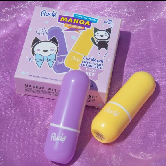 RUDE | Skincare | Rude Manga Collection Lip Balm Duo Purple And Yellow ...